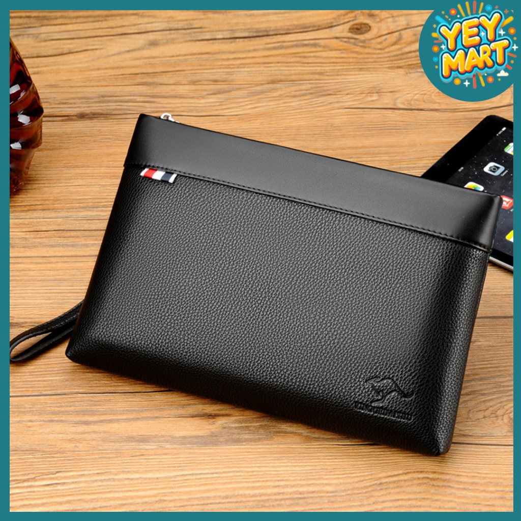 Yey Mart Premium Men PU Leather Clutch Bag Business Pouch Bag Ipad ...