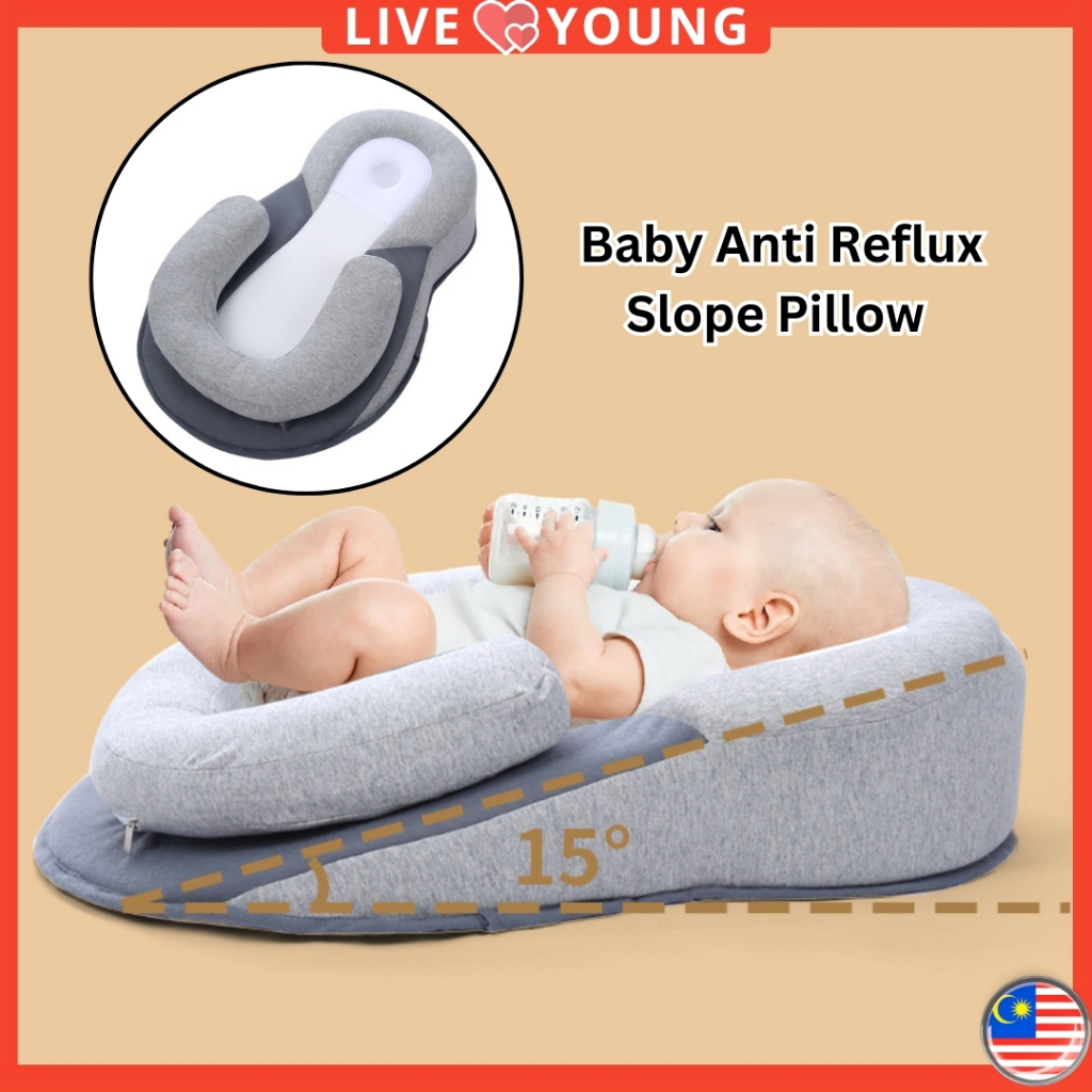 Baby Anti Reflux Pillow Baby Anti Spitting Slope Bed Bantal Wedge ...