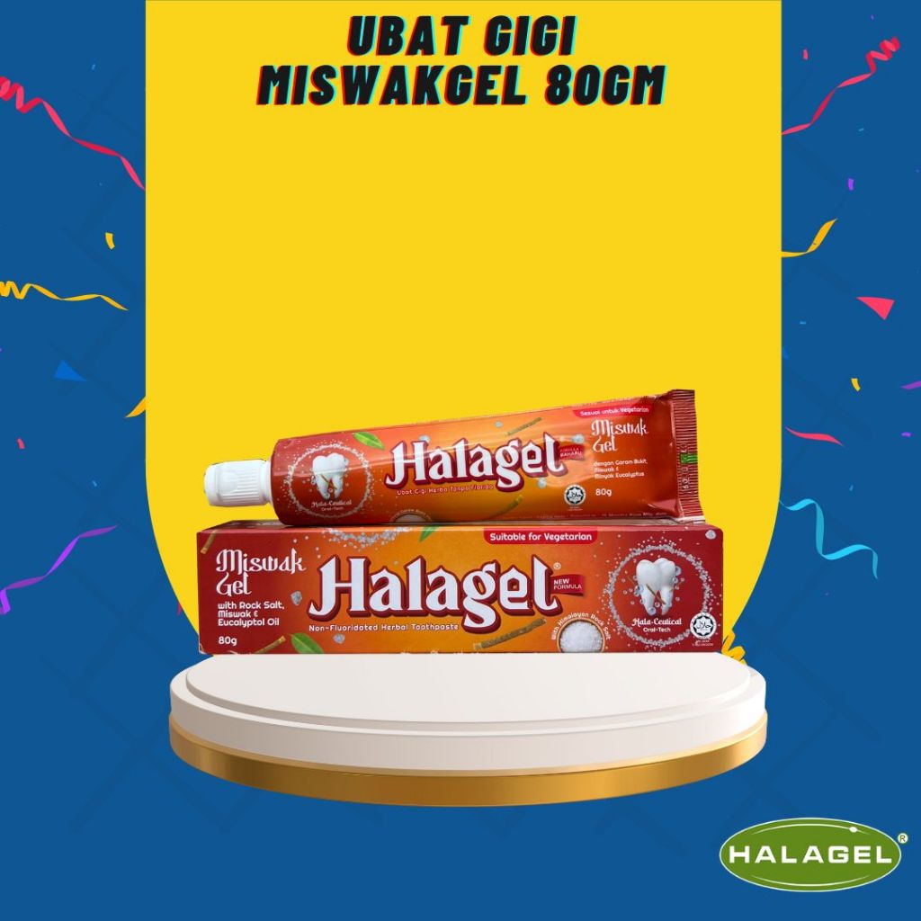 Halagel Miswak Gel 80g (Sensitive) - Non-Fluoridated Toothpaste ...