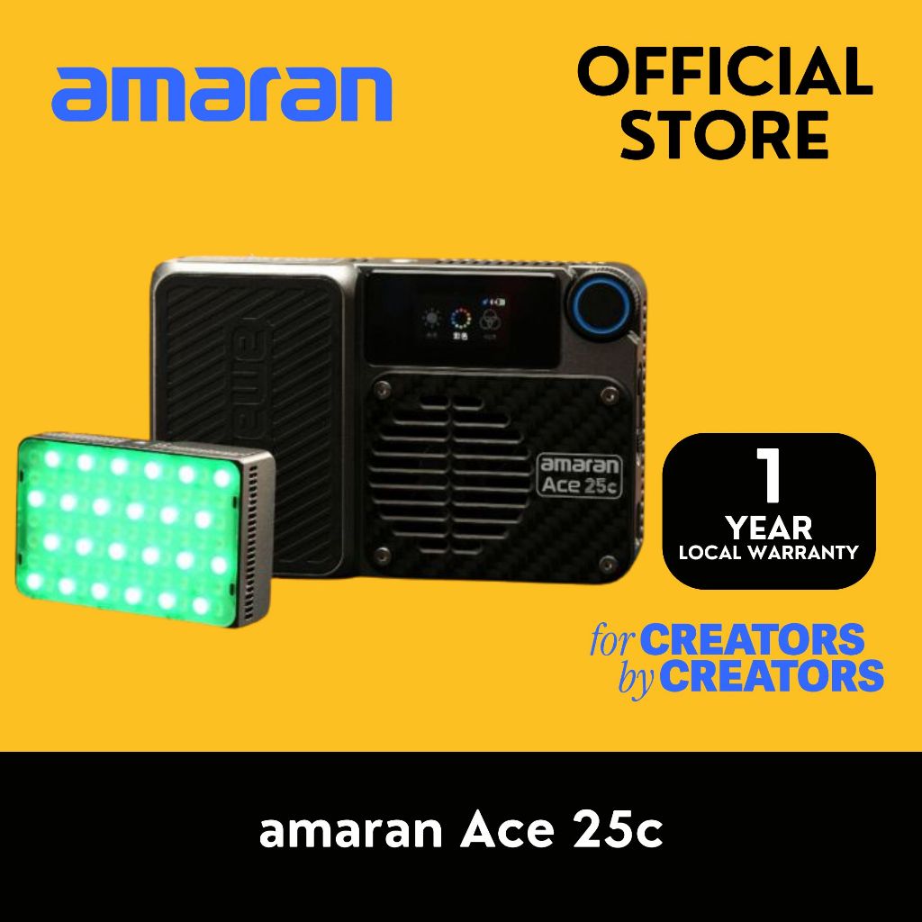 amaran Ace 25c RGB Portable LED Video Light for Photography and Videography | Shopee Malaysia