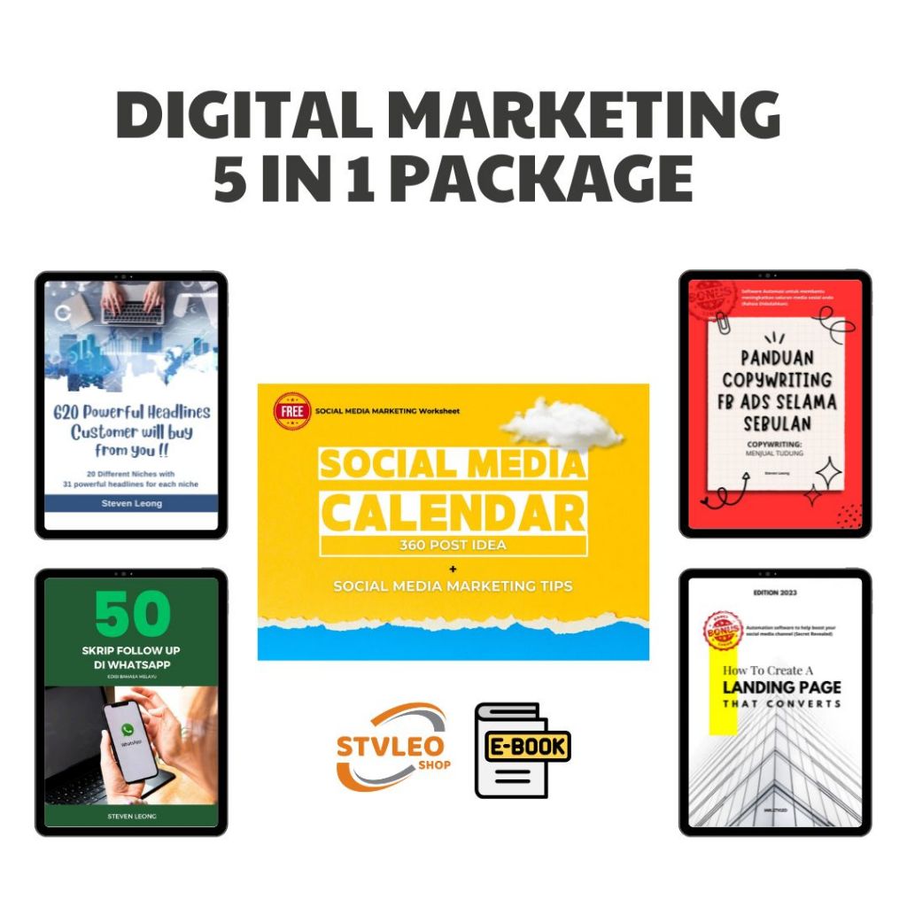 5 IN 1 Digital Marketing Bundle (*Recommended*) | Shopee Malaysia