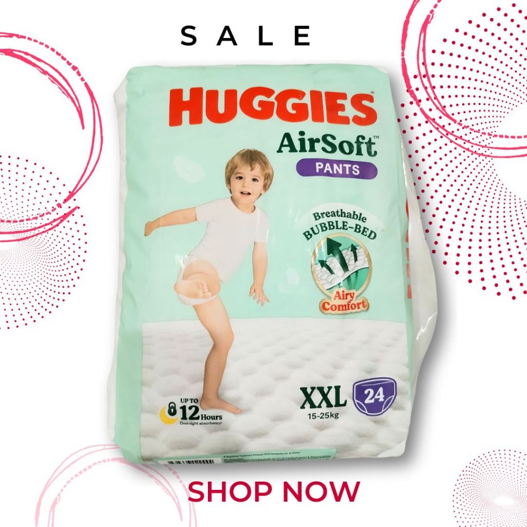 Huggies AirSoft Pants XXL (15-25kg)(Pants) | Shopee Malaysia