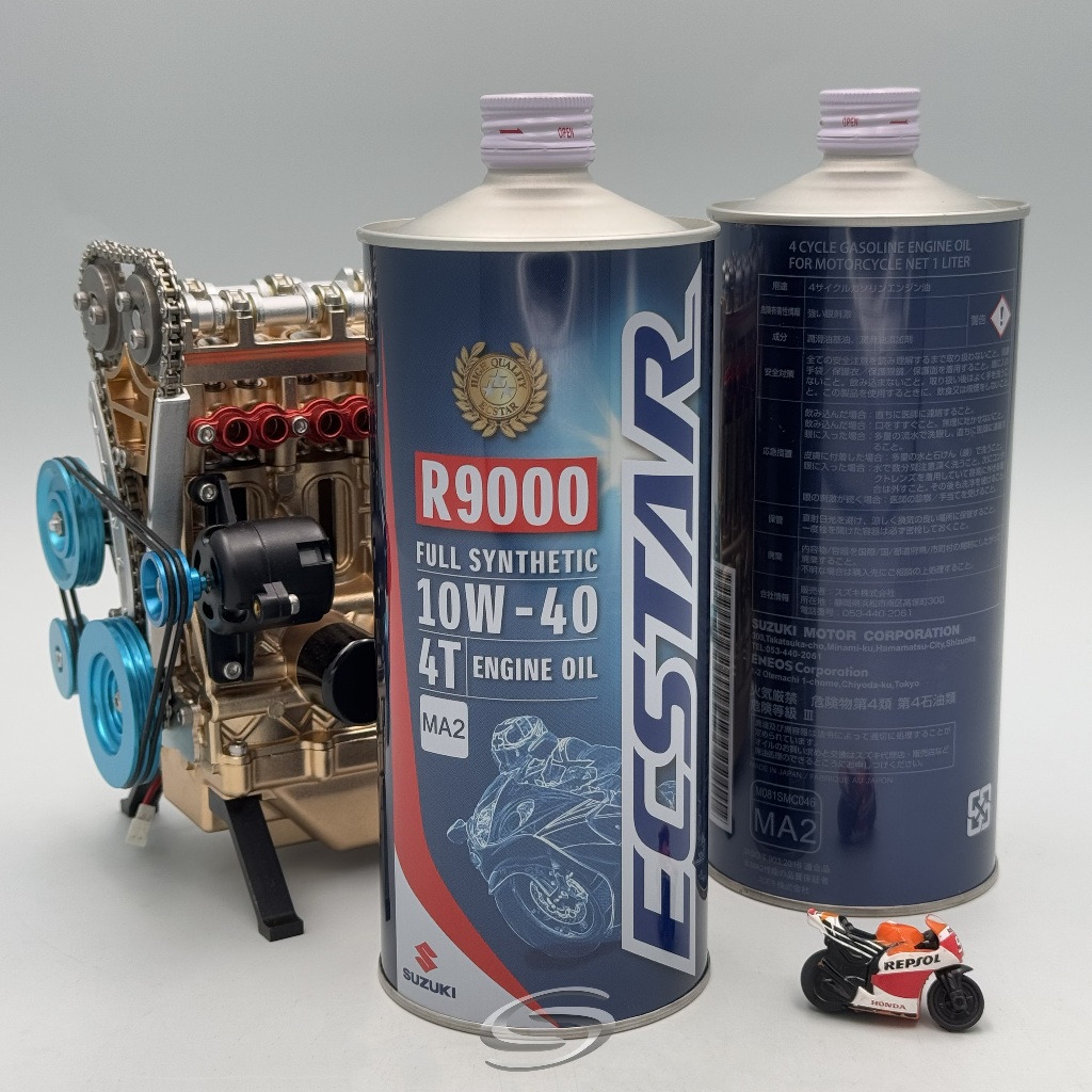 Suzuki ECSTAR R9000 MA2 Fully Synthetic Engine Oil 10W-40 4T 1 Liter ...