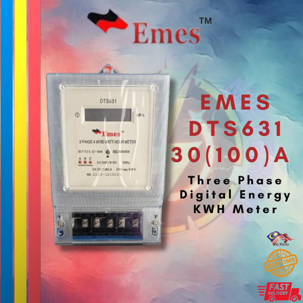 EMES DTS631 30(100)A Three Phase Digital Energy KWH Meter [Ready Stock ...