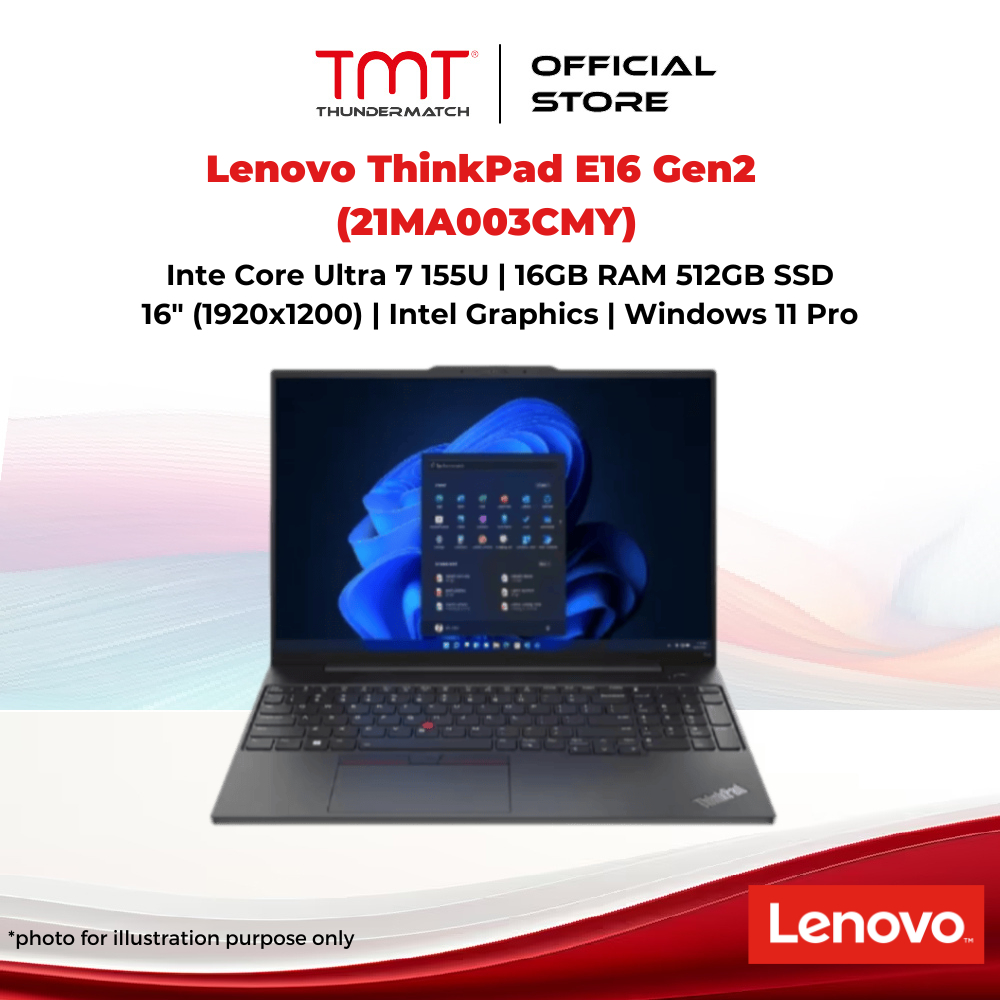 Lenovo ThinkPad E16 Gen2 (21MA003CMY) Laptop | Inte Core Ultra 7 155U ...