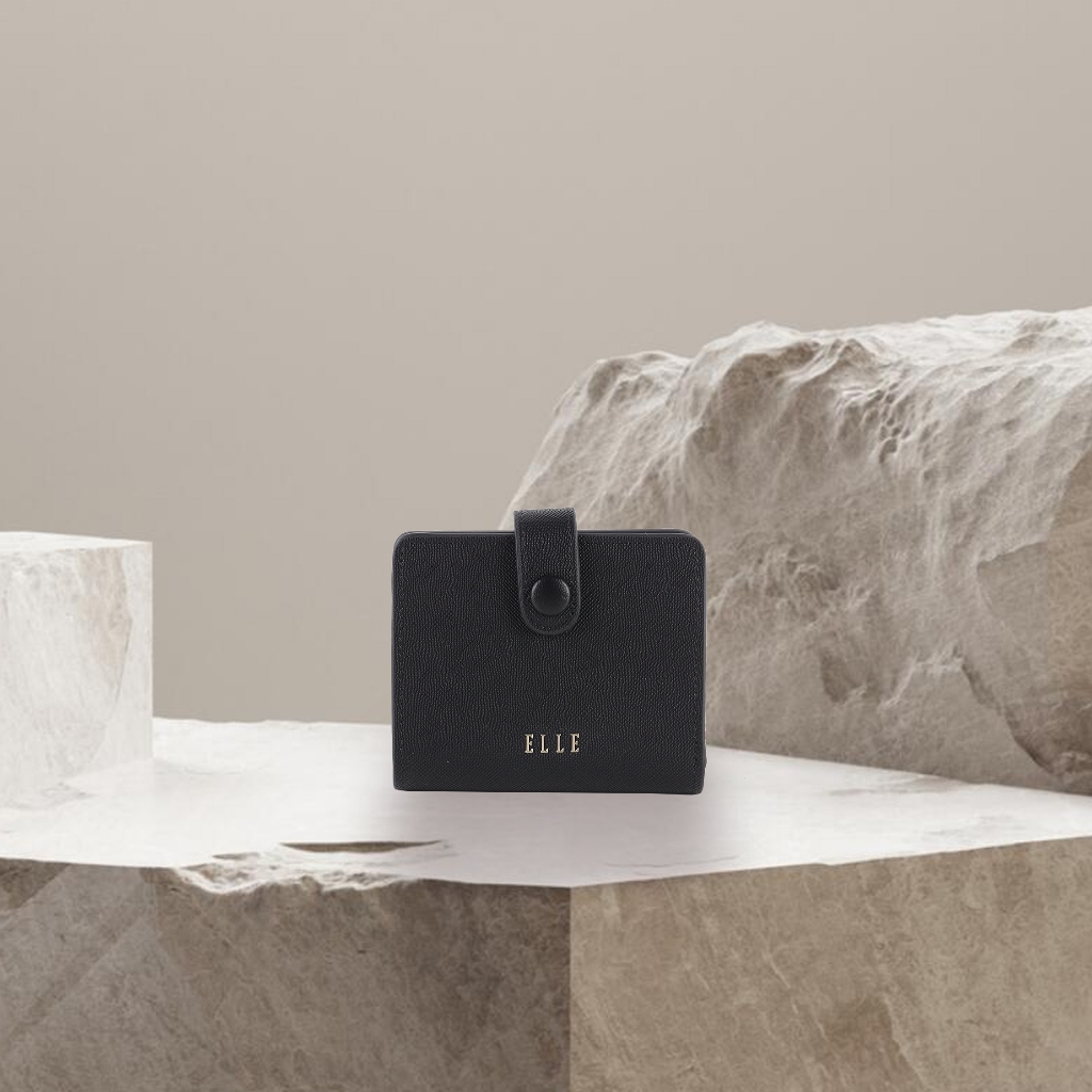 Elle Carmen Short Dual Fold Wallet (2 Colors: Black, Brown) | Shopee ...