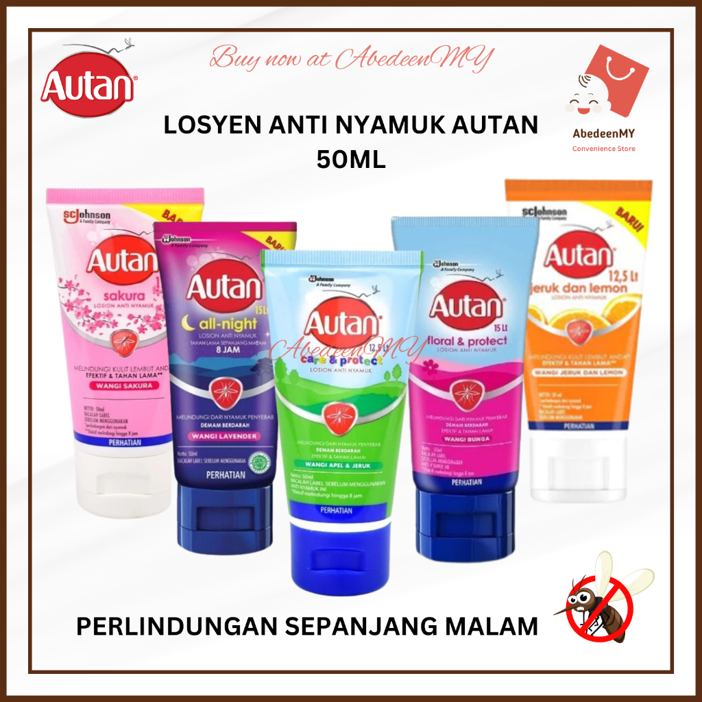 Autan Losyen Anti Nyamuk 50ml Mosquito Repellent Lotion Mosquito Lotion ...