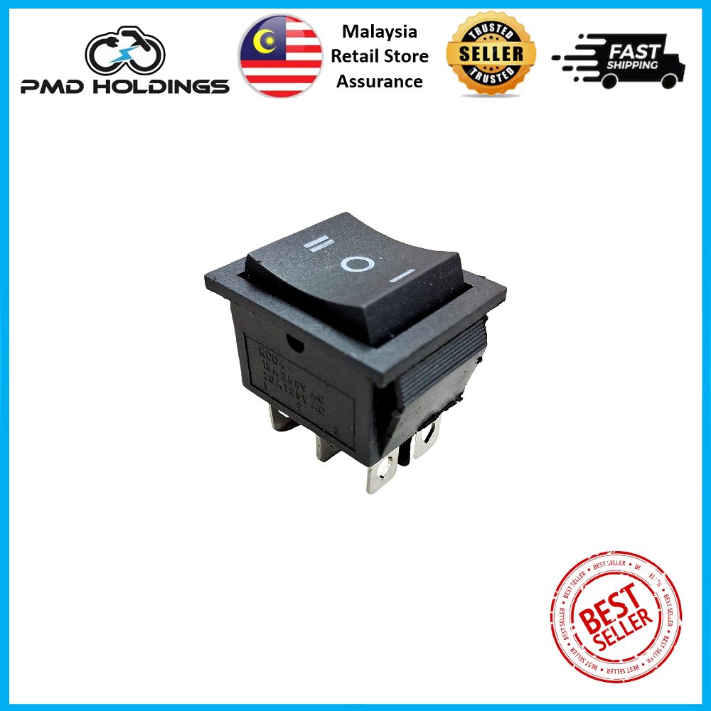 Rocker Switch 3-way On-Off-On Power Switch Panel Mount 2 Position 6 Pin ...