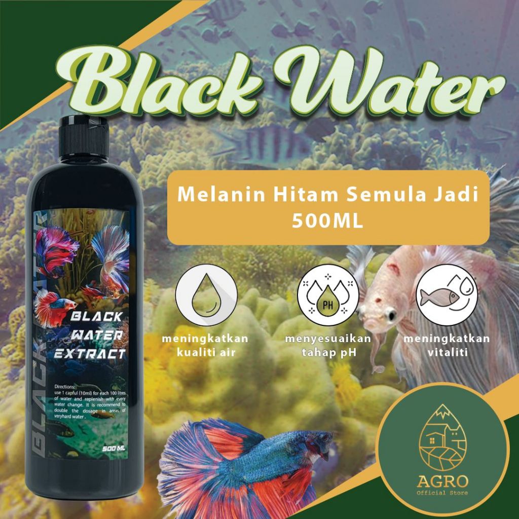 SUPER Black Water 250ml Channa & Arowana Active 黑水 Aquarium Ikan, Betta ...