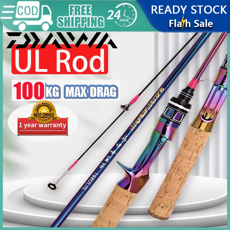 Daiwa Rod Joran Pancing Fishing Rod Casting Spinning 1.8/1.98m Batang ...