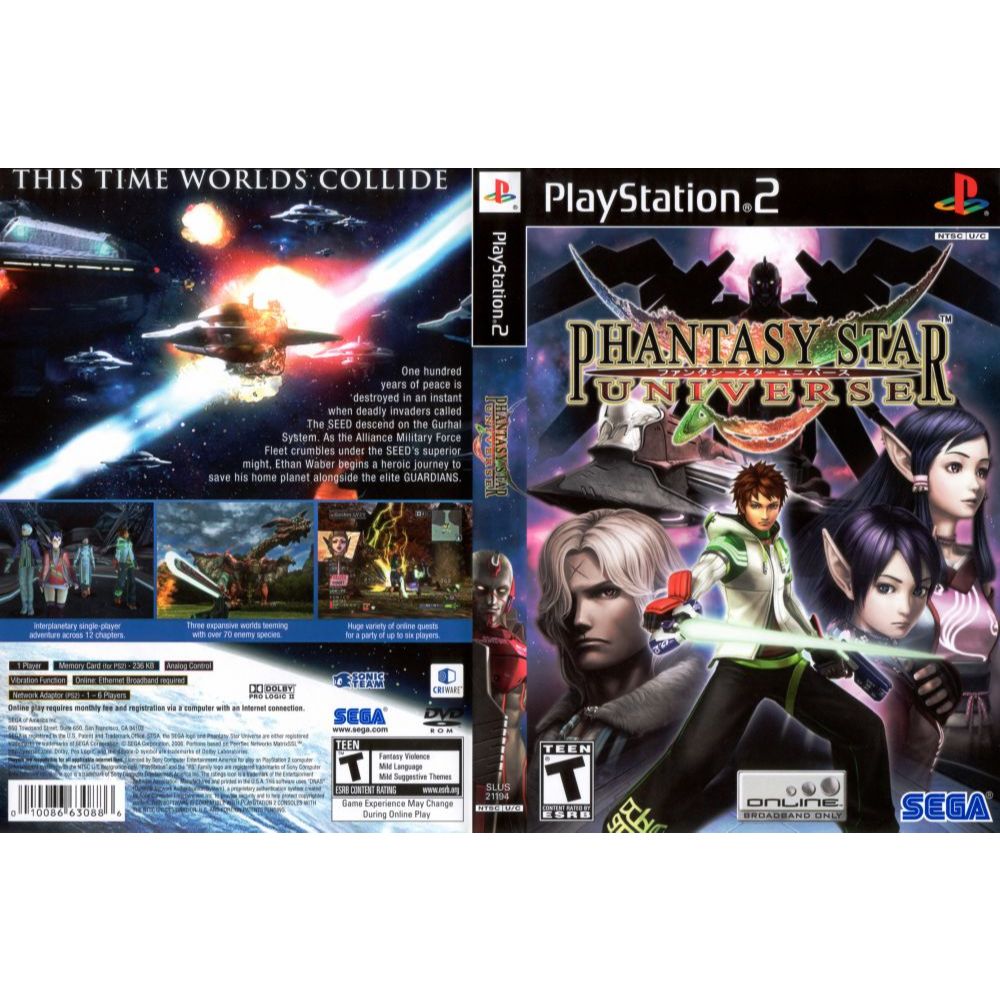 PS2 Phantasy Star Universe (DVD GAME) | Shopee Malaysia