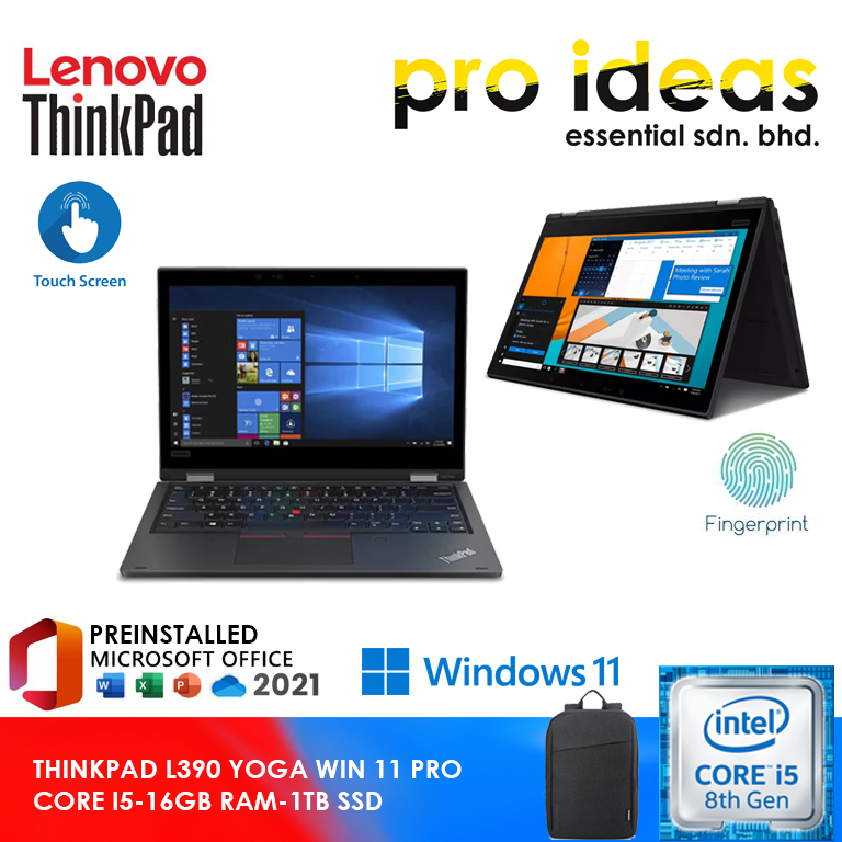 LENOVO THINKPAD L390 YOGA 2IN1 [ INTEL CORE I5-8TH GEN/16GB RAM/256GB ...