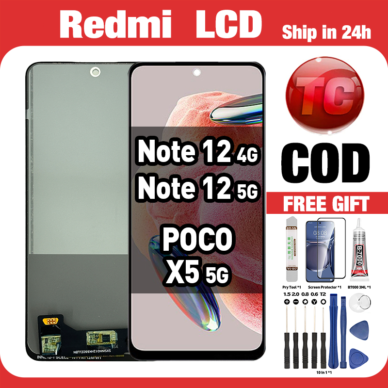 LCD Redmi Note 12 5G/ Note 12 4G/ poco X5 5G Compatible For Original ...