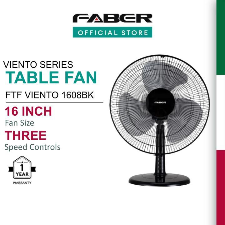 Faber Navy Blue 16" 3-Speed Mode 3-Blade Table Desk Fan Ftg Viento ...