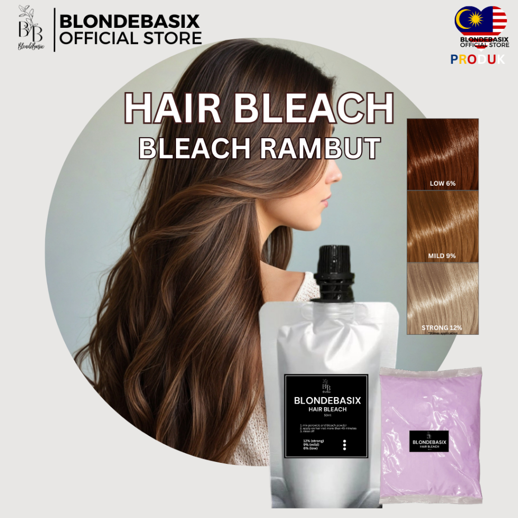 BLEACH RAMBUT (PERANG/BROWN/BLONDE/PUTIH) HAIR BLEACH | Shopee Malaysia