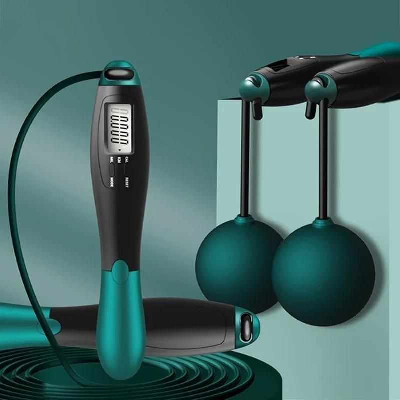 Digital Jump Rope Dual Skipping Rope Long Rope Wireless Counting 4 Mode ...
