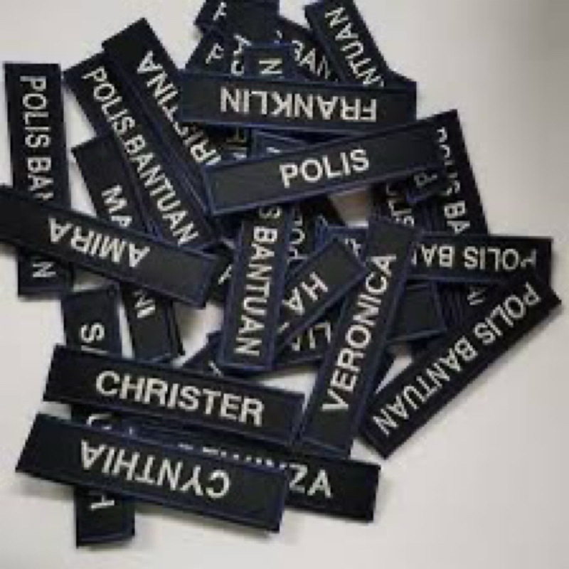 NAMA TAG SULAM / NAME TAG EMBROIDERY | Shopee Malaysia