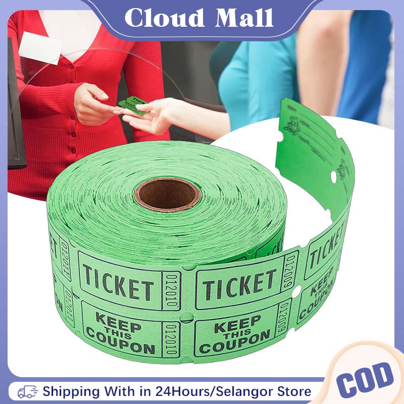 500pcs Raffle Ticket For Classroom Lottery Roll Bulk Lottery | Shopee ...