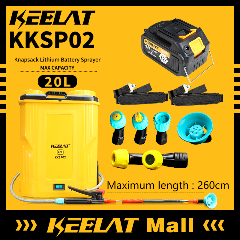 KEELAT Bateri Pump Racun Knapsack Sprayer Pump Pam Racun Bateri Multi ...