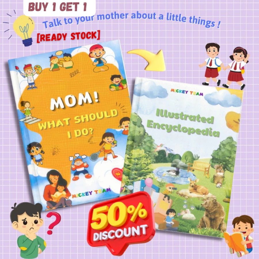 MOM WHAT SHOULD I DO BOOK, ILLUSTRATED ENCYCLOPEDIA Mickey Team Study Book Children Books ...