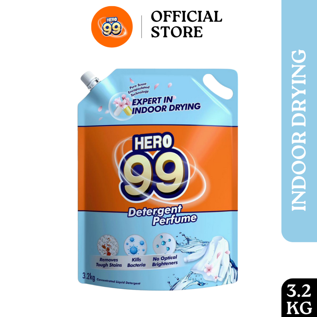 HERO 99 DETERGENT INDOOR DRYING 3.2KG | REFILL PACK | LONG LASTING ...
