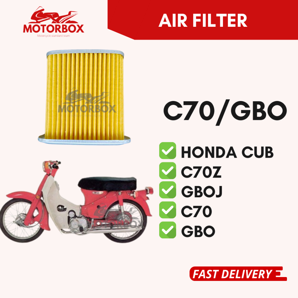 C70 GBO J AIR FILTER - HONDA CUB C70 GBOJ GBO-J C70Z C70 Z ELEMENT ...