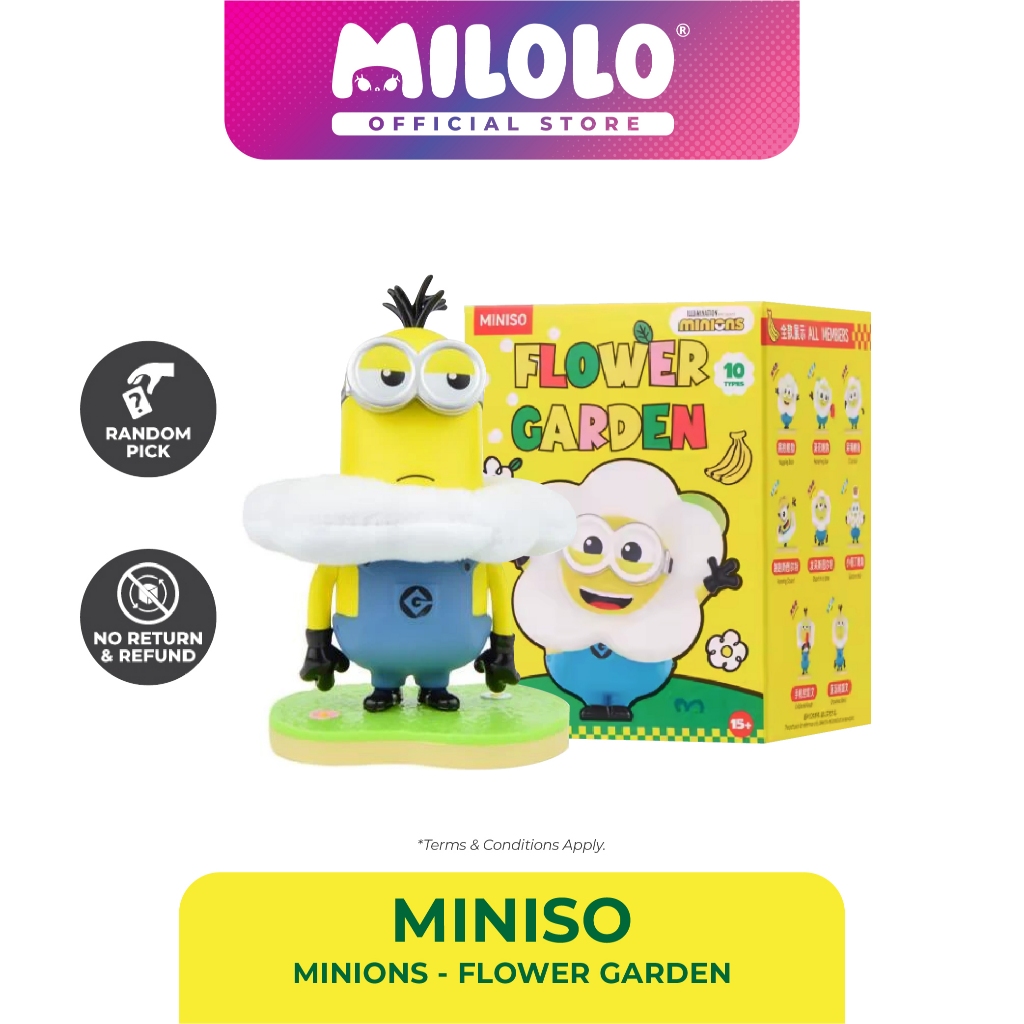 [MILOLO] MINISO Minion Flower Garden Series Blind Box - Original ...