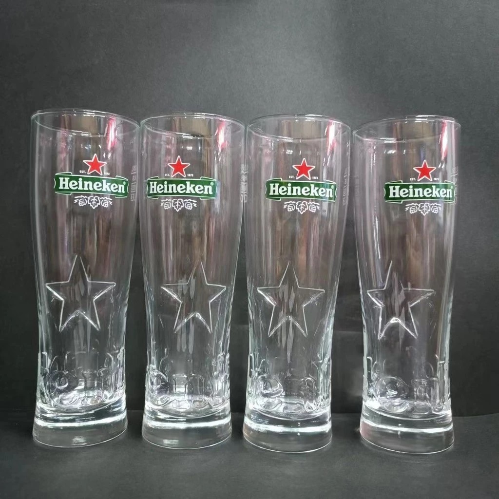 New Heineken glass with Star embossed bottom will promote more bubbles ...