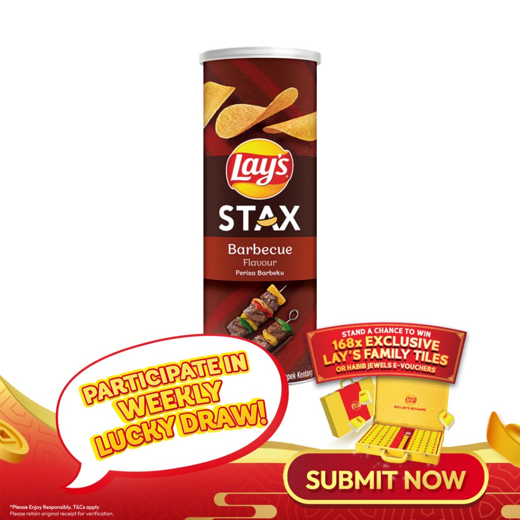 Lay's MY Stax Potato Chips - BBQ (135g) | Shopee Malaysia