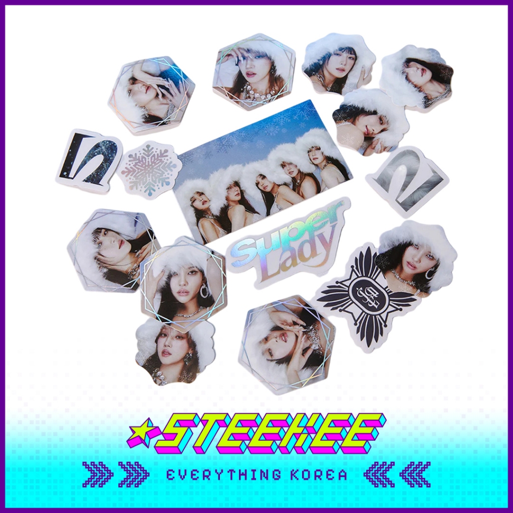 (G)I-DLE Super Lady Silver Sticker Pack Set by Steekee Korea 2670 ...