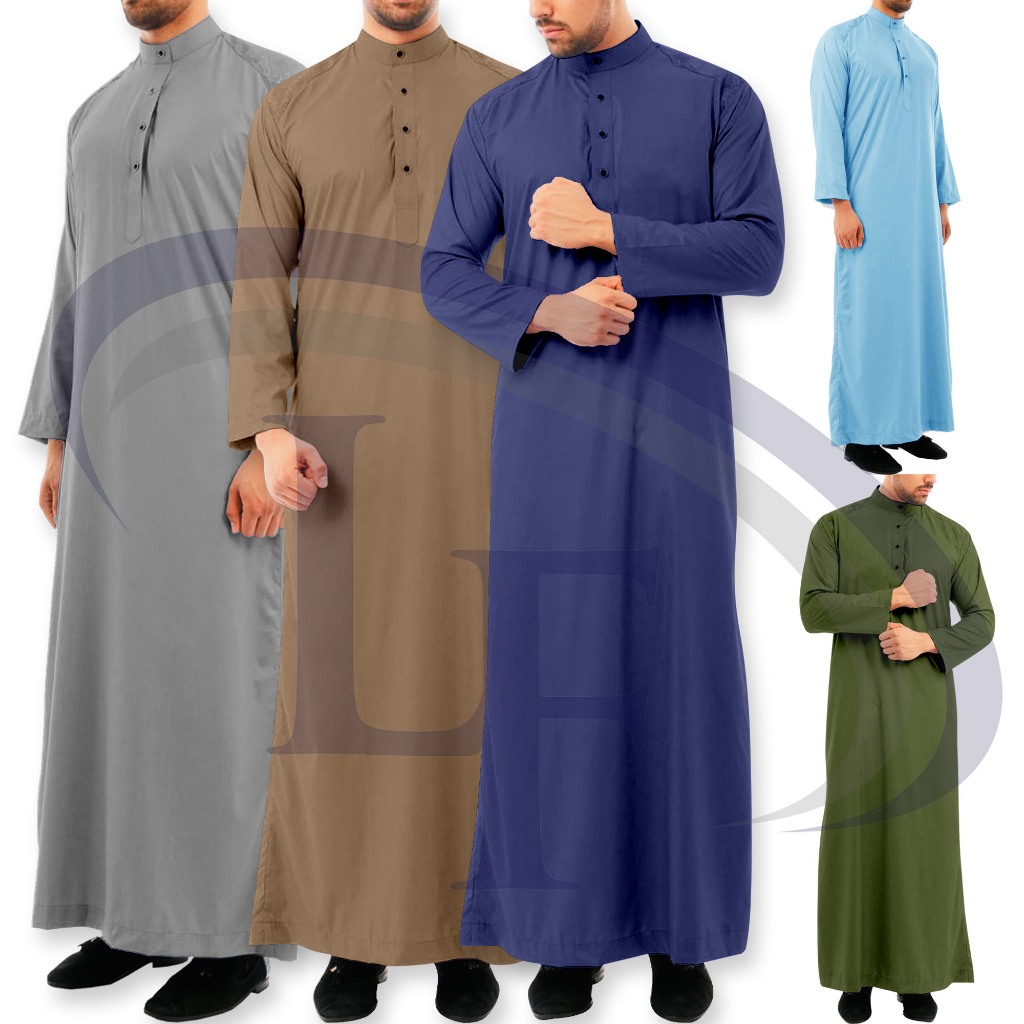 NEW ARRIVAL 2025 / Muslim Men Jubah Exclusive Stand Collar Jubah Long ...