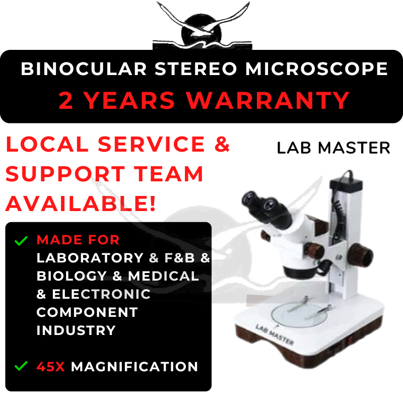 LAB MASTER Stereo Microscope 45x Magnification for Electronic Biology ...