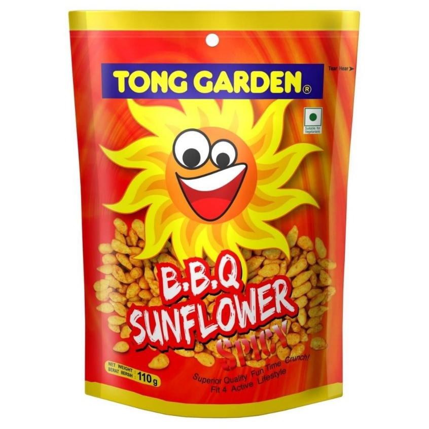 TONG GARDEN BBQ Sunflower | Kuaci Perisa BBQ 110g (10s X 11g) | Shopee Malaysia