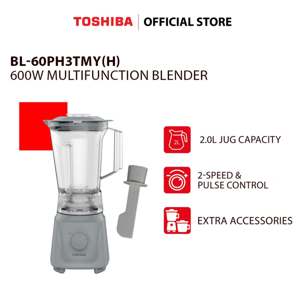 Toshiba Multifunction Blender (600W/2.0L) BL-60PH3TMY(H) | Shopee Malaysia