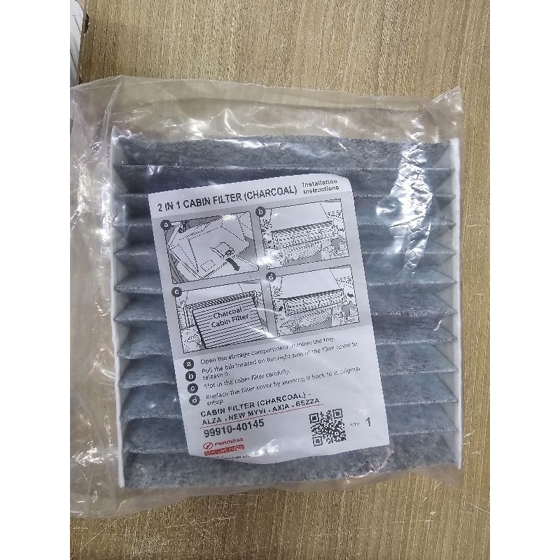 PERODUA ORIGINAL CABIN FILTER(CHARCOAL) ALZA.MYVI.GE3,AXIA.BEZZA 99910 ...