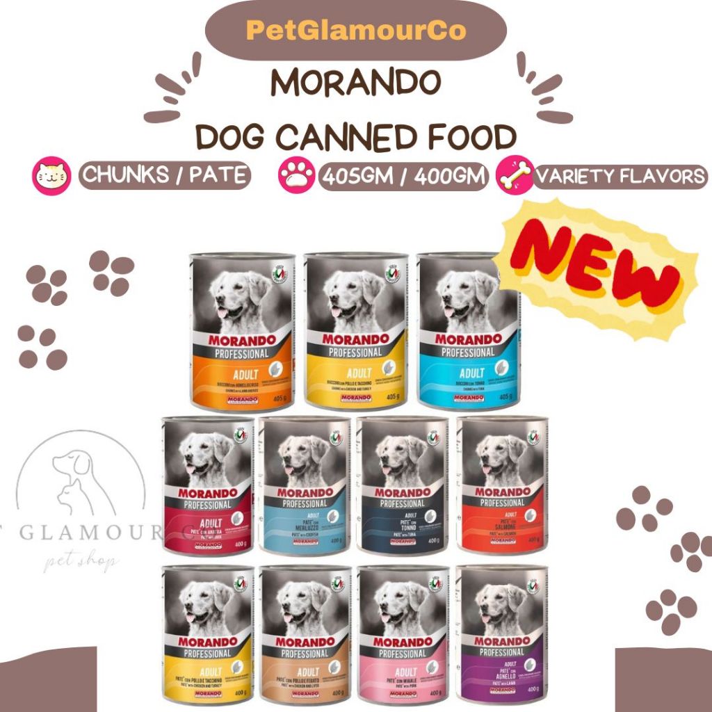 Morando Professional Premium Pate and Chunk Dog Canned Food 400g/405g ...