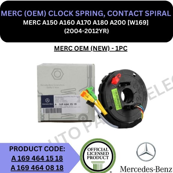 MERC (OEM) CLOCK SPRING, CONTACT SPIRAL FOR MERC A150 A160 A170 A180 ...