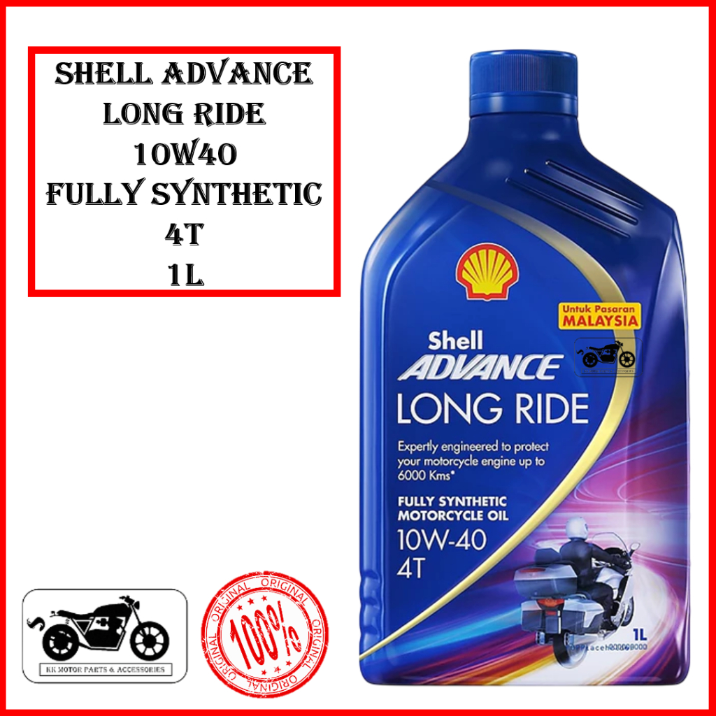 [100% ORIGINAL !!!] SHELL ADVANCE LONG RIDE 10W40 10W-40 FULLY ...