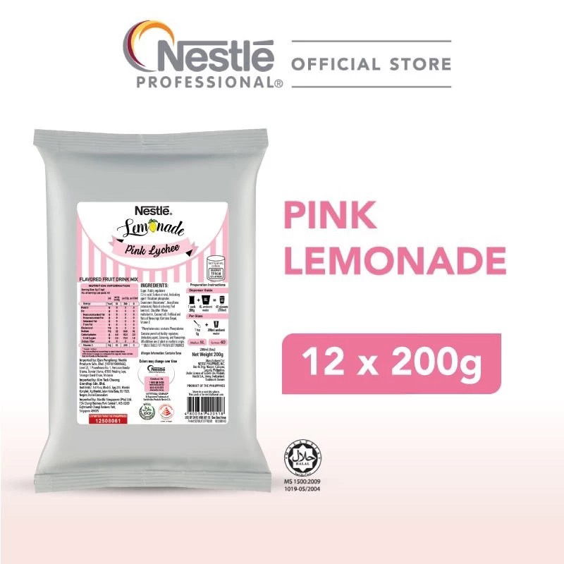 Nestle Lemonade Pink Lychee PREMIX Powder 200g | Shopee Malaysia