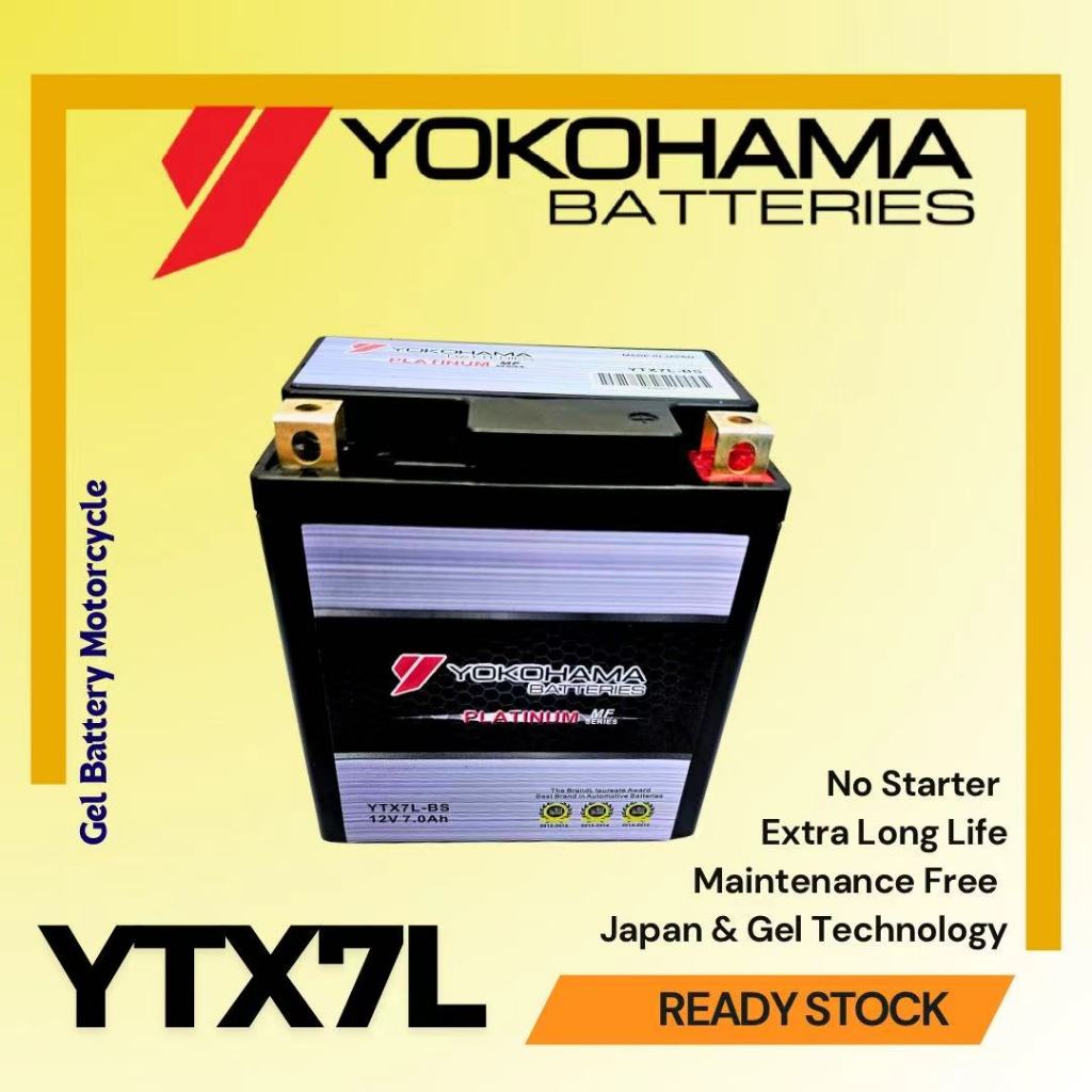 YTX7L / YTX7L-BS YOKOHAMA MOTORCYCLE GEL BATTERY FOR R25 BENELLI RFS150 ...