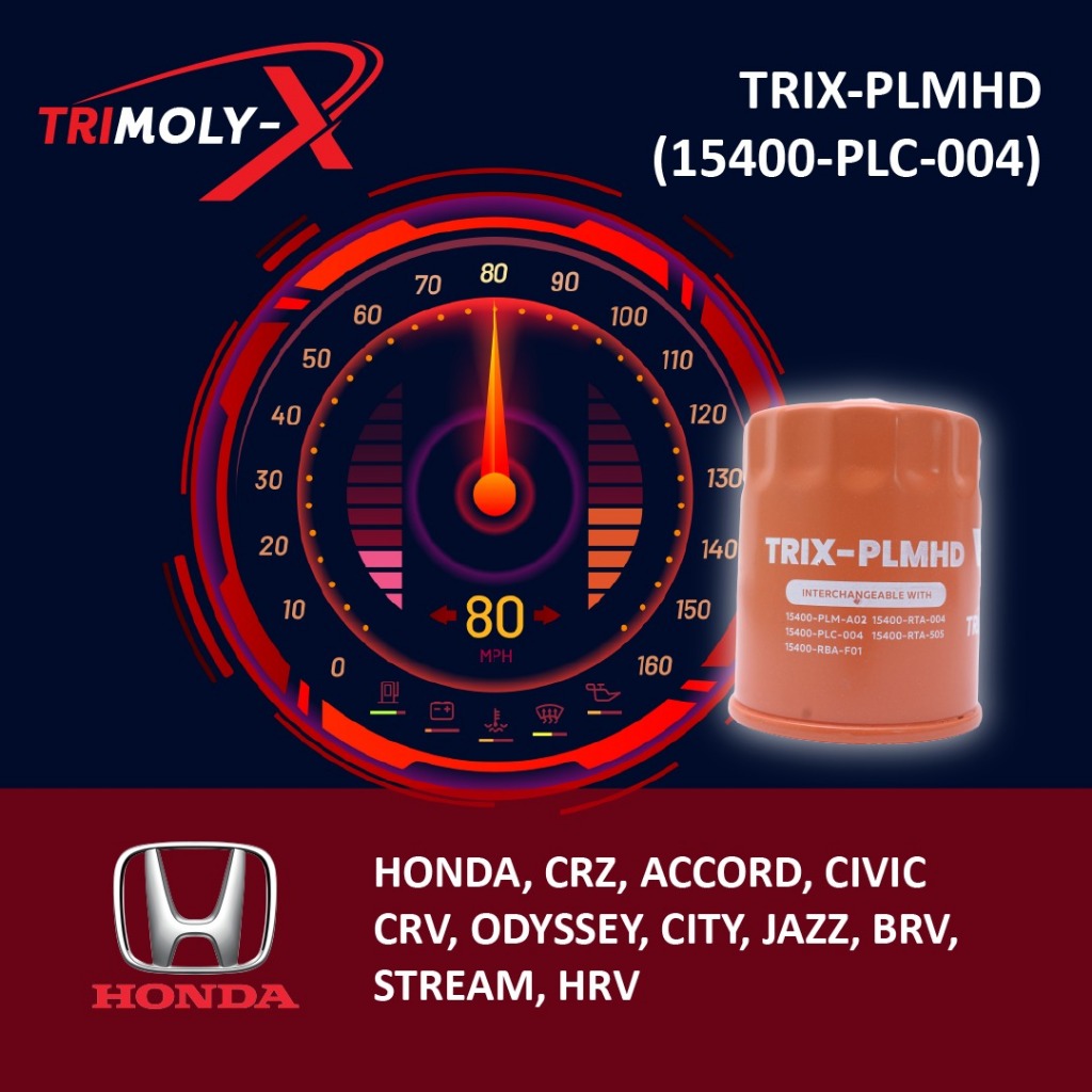 TRIMOLY-X TRIMOLYX TRIX-PLMHD OIL FILTER HONDA ACCORD CIVIC CRV CRZ ...