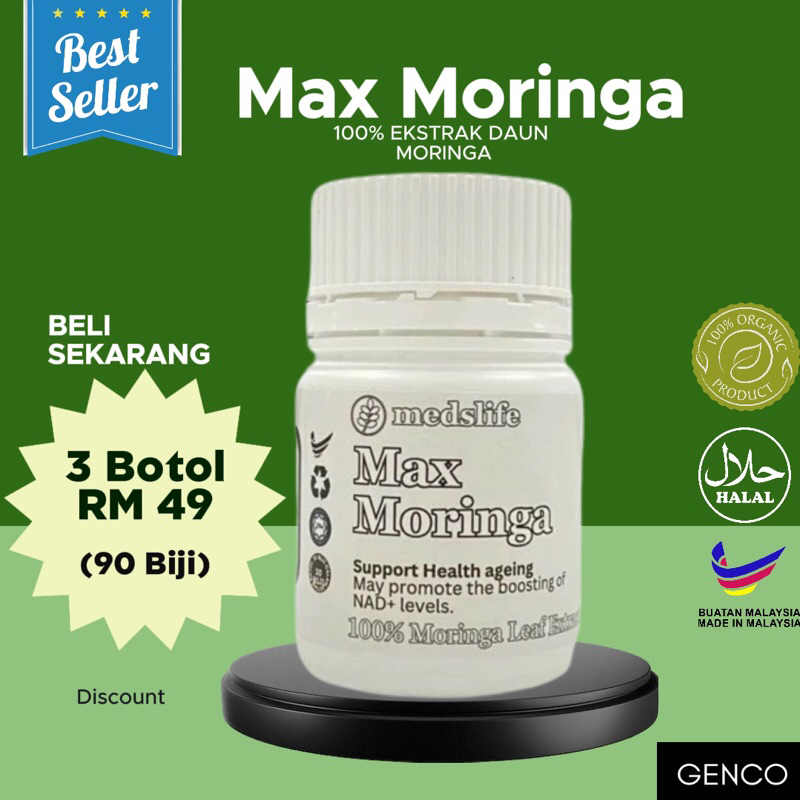 Max Moringa Original (Medslife) - kapsul moringa, superfood | Shopee ...