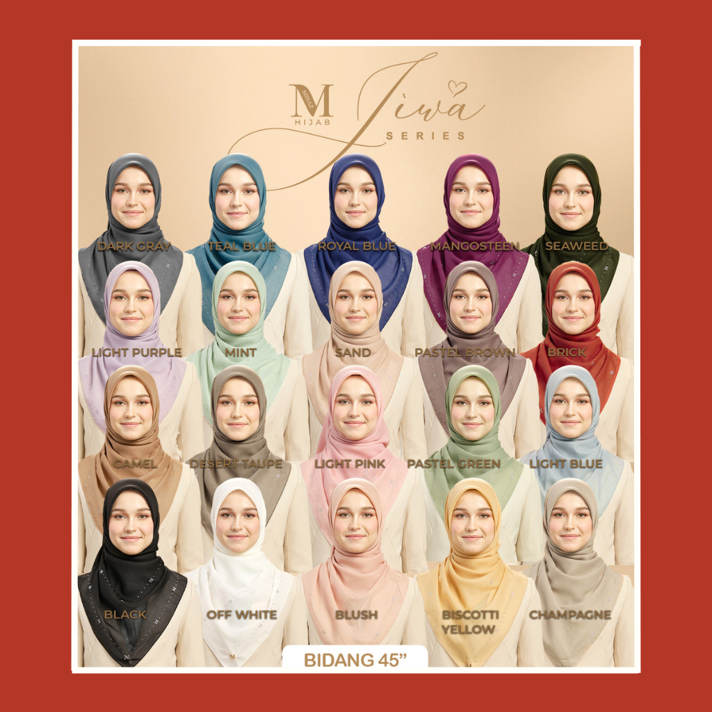 𝐌𝐢𝐧𝐚𝐳 𝐇𝐢𝐣𝐚𝐛 𝐒𝐞𝐫𝐢𝐞𝐬 𝐉𝐈𝐖𝐀 & 𝐈𝐑𝐈𝐒 𝐵𝑖𝑑𝑎𝑛𝑔 45 / 𝐹𝑟𝑒𝑒 𝐵𝑟𝑜𝑜𝑐ℎ | Shopee Malaysia