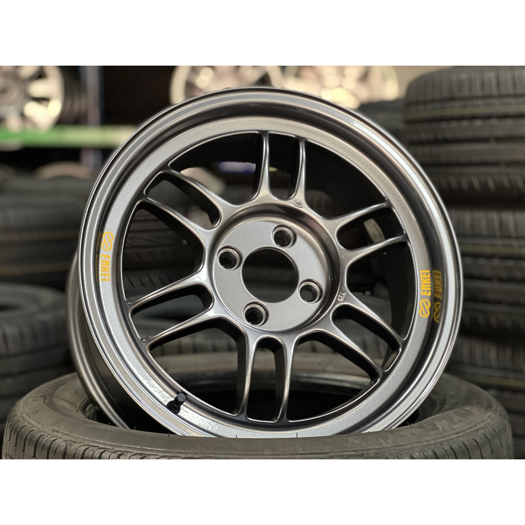 NEW 16X7J Enkei RPF1 Japan Rim (set of 4) Gunmetal 4X100 for City Jazz Vios Yaris Myvi Mazda 2 ...