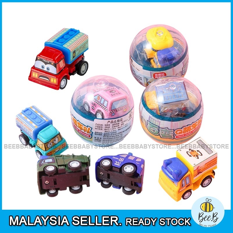 Capsule Mini Pull Back Vehicles Toys Construction Truck Police ...
