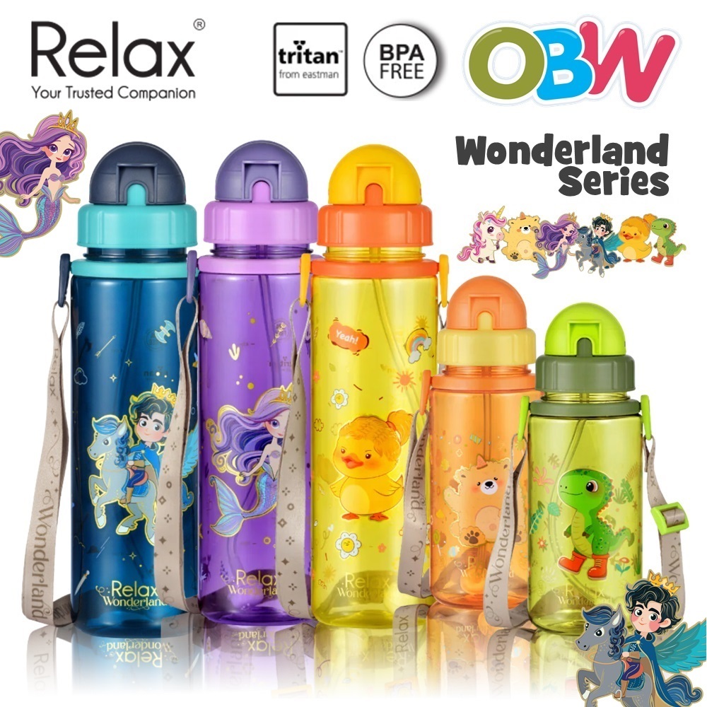 Relax Wonderland Eden Tritan Kids Straw Bottle (400ml,550ml) | Shopee Malaysia