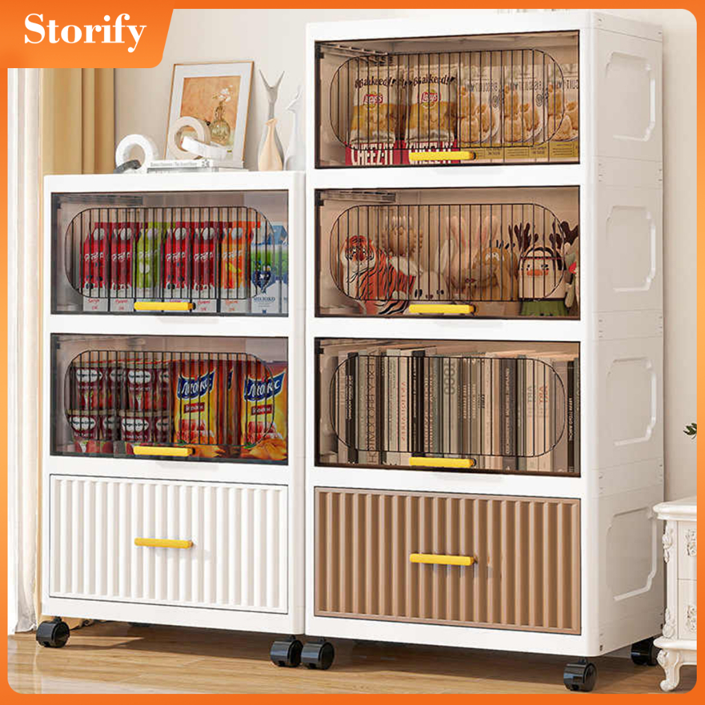 Kitchen Lockers Foldable Storage Cabinet Plastic Large Space ...