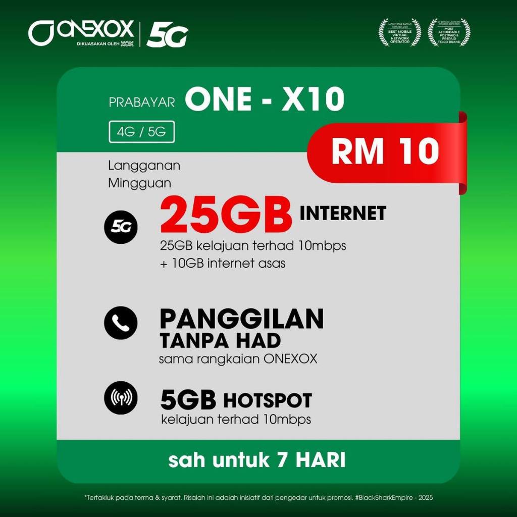 ONEXOX/XOX 5G Prepaid SIMCARD TAKDE KONTRAK | Shopee Malaysia