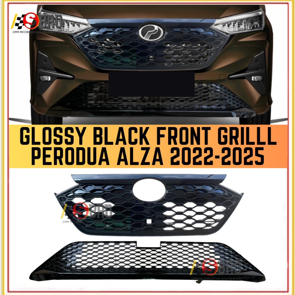 Perodua Alza 2022-2024 Front Grill Glossy Black Grilled Plug And Play ...