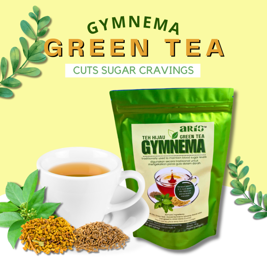 Aris Gymnema Green Tea Teh Hijau Gurmar Lower Blood Sugar Reduces Feet ...